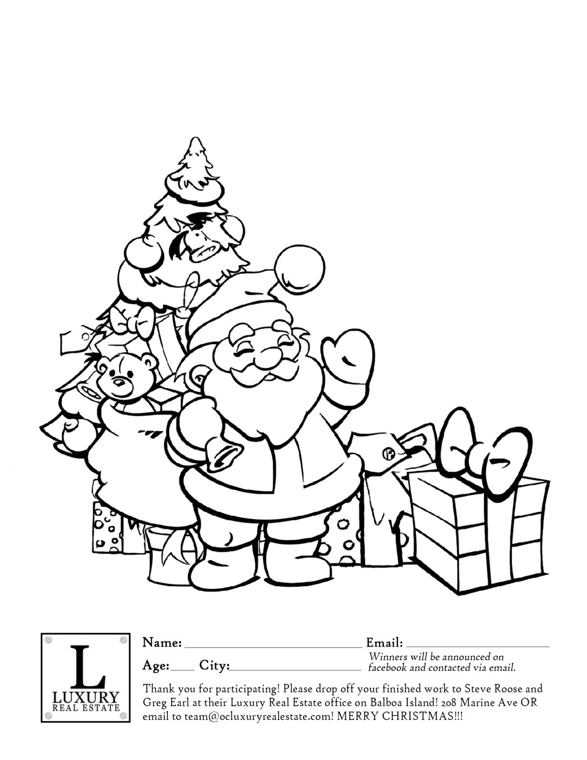 Christmas Coloring Contest – Balboa Island